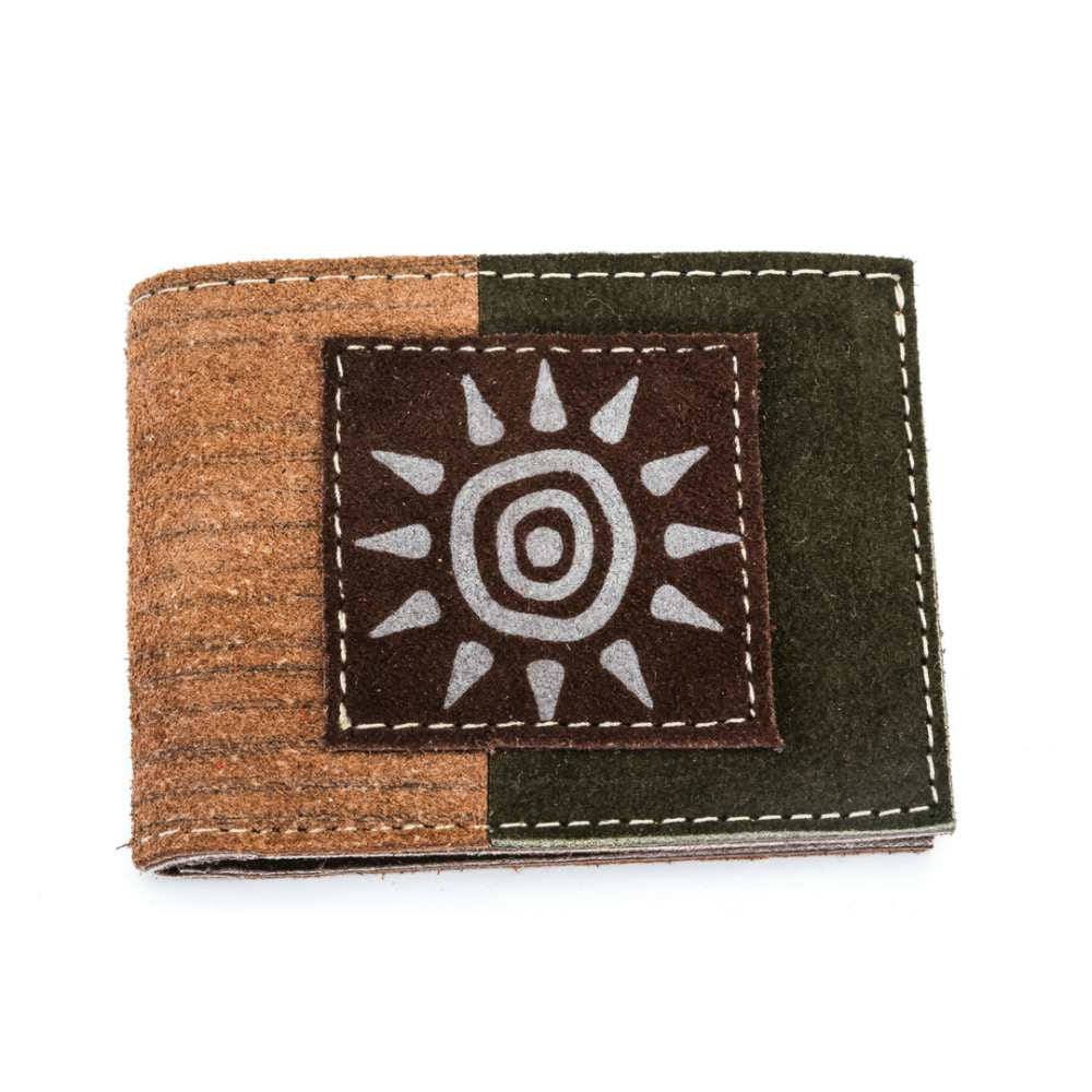 Bifold Wallet for Men Tribal Design Original Suede Wallet | Etsy