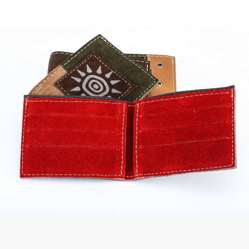 Mens Wallet / Bifold Wallets for Men / Black Genuine Suede Wallet ...