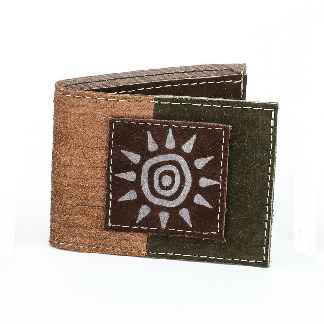 Bifold Wallet for Men | Tribal Design | Original Suede Wallet ...