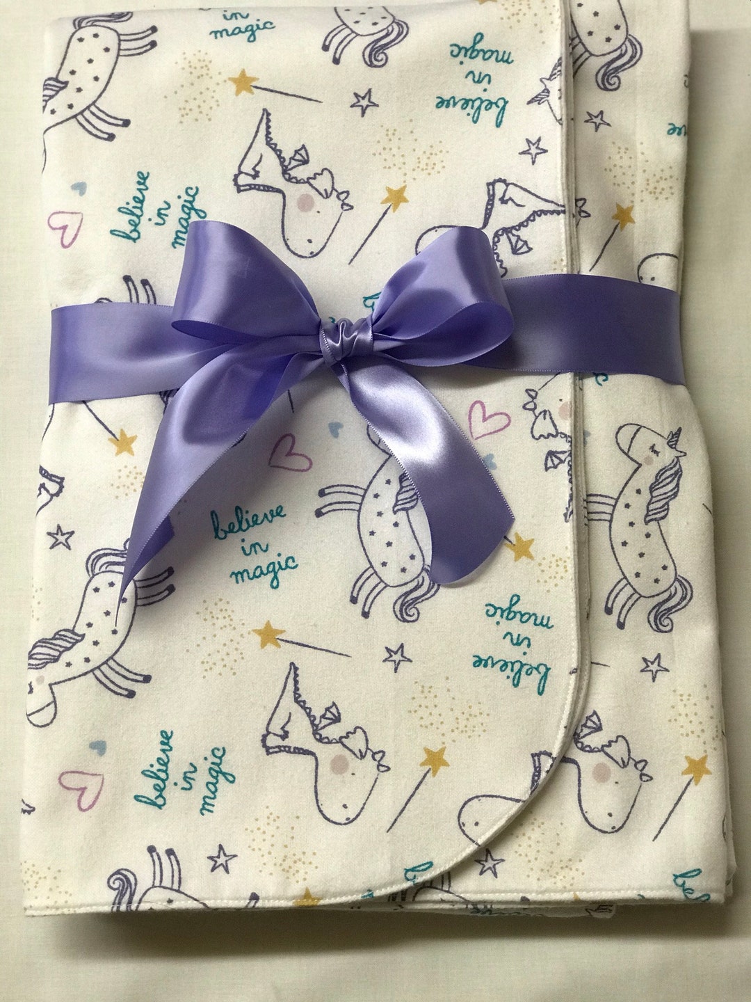 Believe in Magic Flannel Baby Blanket Double Sided Flannel - Etsy