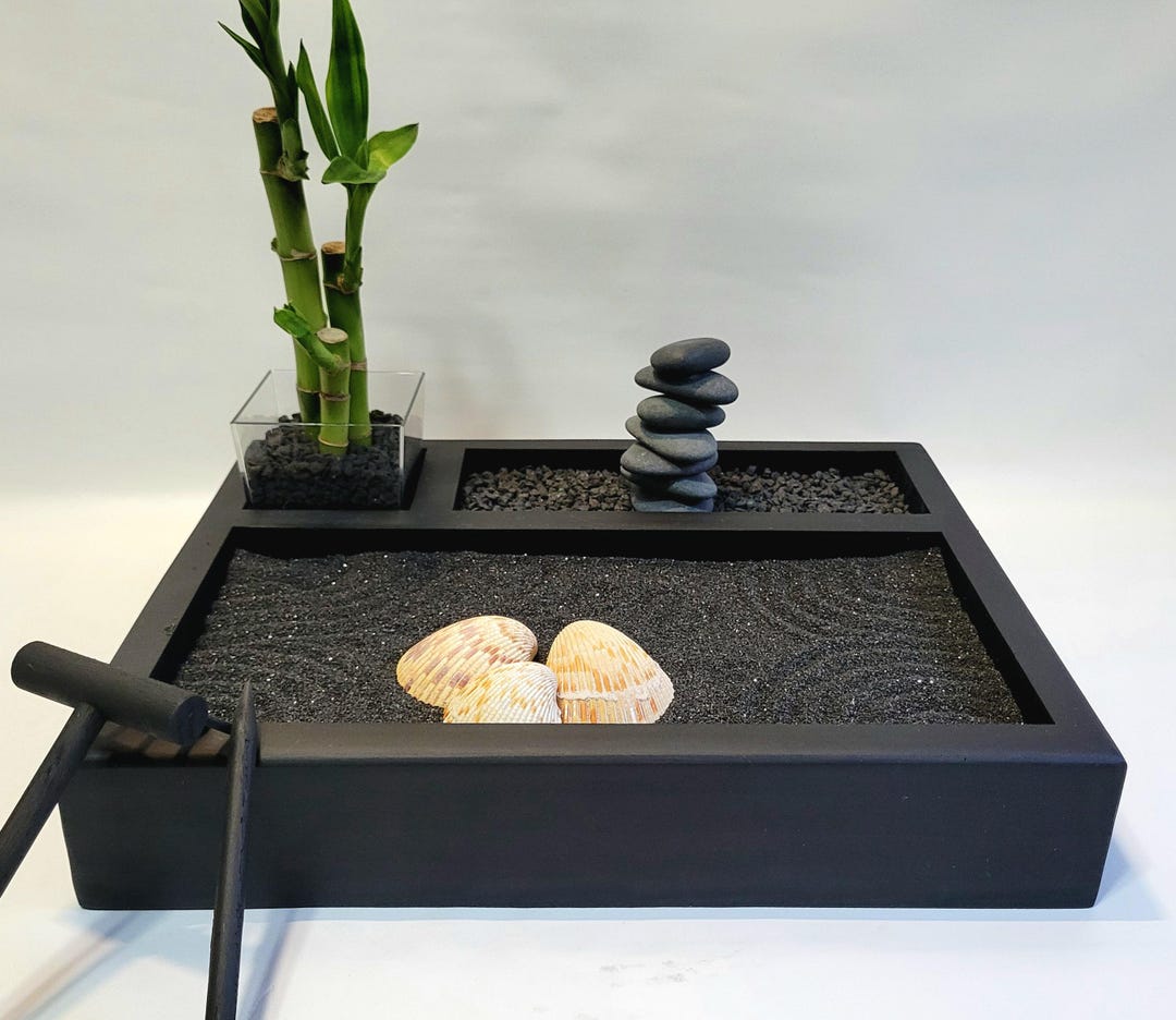Zen Garden Kit, Desktop Zen Garden, Meditation Rock Garden, Tabletop ...