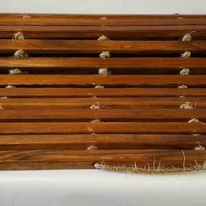 Meditation Mat, Roll up Ceder Mat, Bathroom Mat, Wooden Bathroom Mat ...