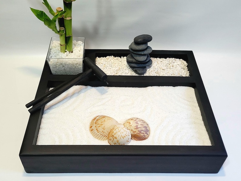 Zen Garden Kit, Desktop Zen Garden, Meditation Rock Garden, Tabletop ...