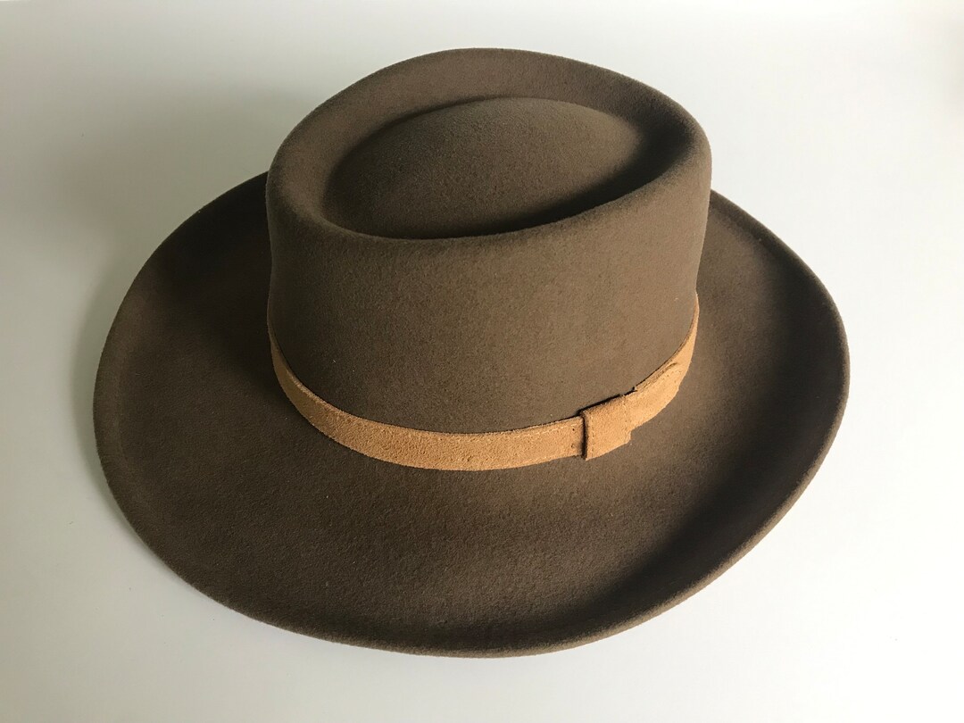 Vintage 100% Wool Wide Brim Fedora Hat Size M USA Golden Gate Hat ...