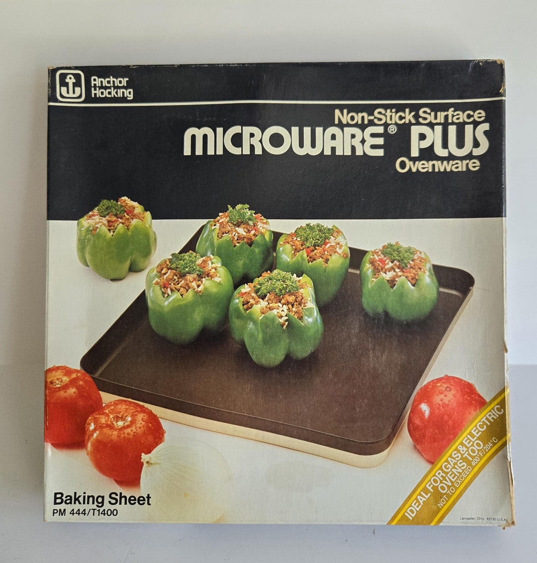 Vintage Anchor Hocking Baking Sheet Microware Plus Non-stick Brown ...