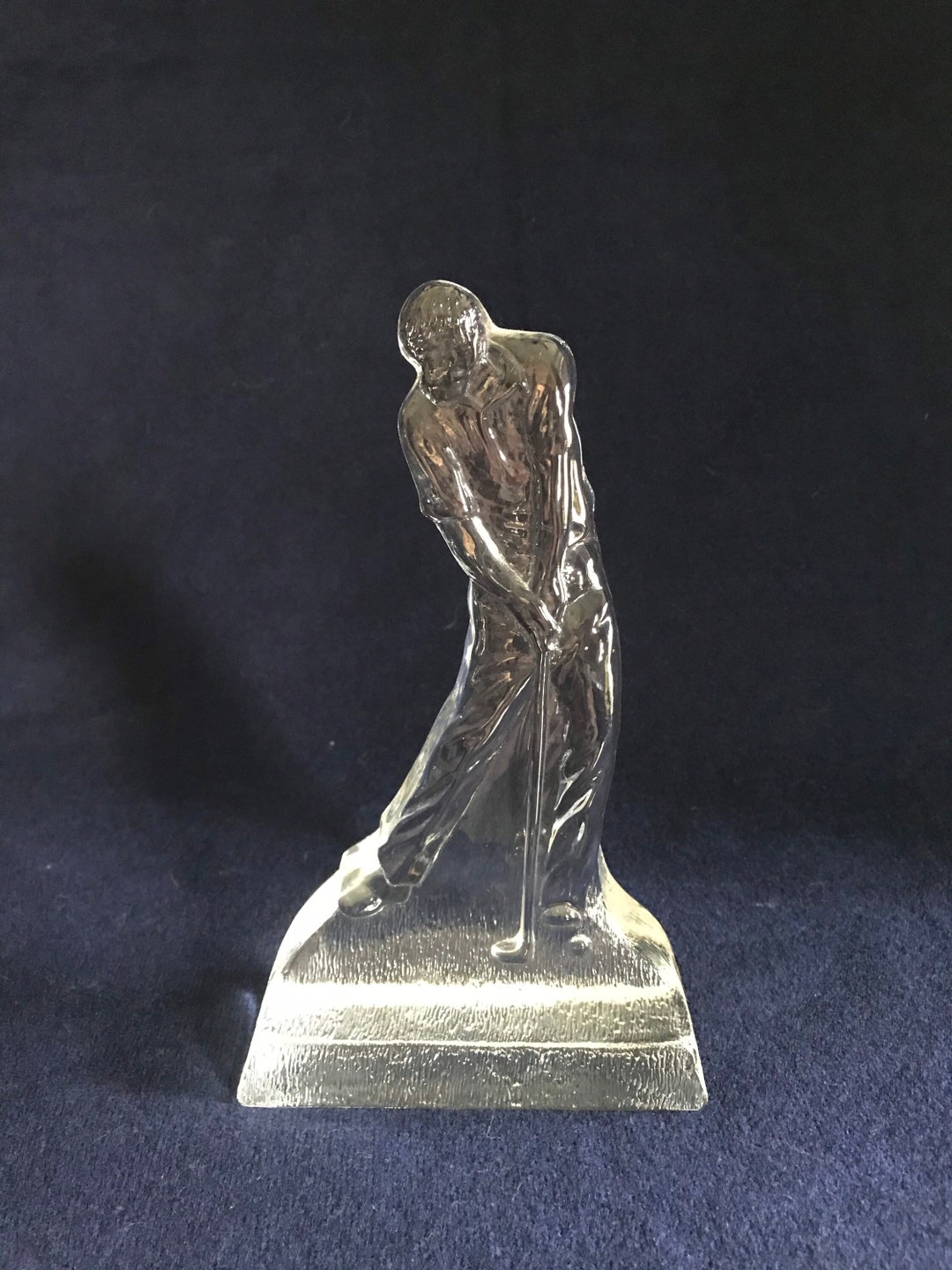 Bill Healy Hand Carved Crystal Golfer Bill Healy U.S. Master Cutter and ...