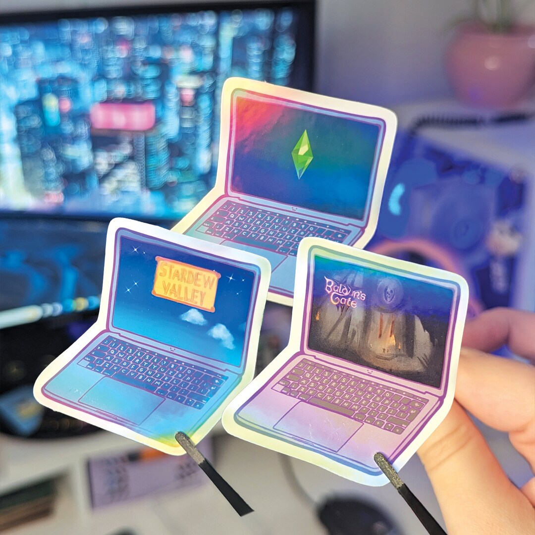 Cozy Game Laptop Vinyl Stickers | Baldurs Gate 3 | the Sims | Stardew ...