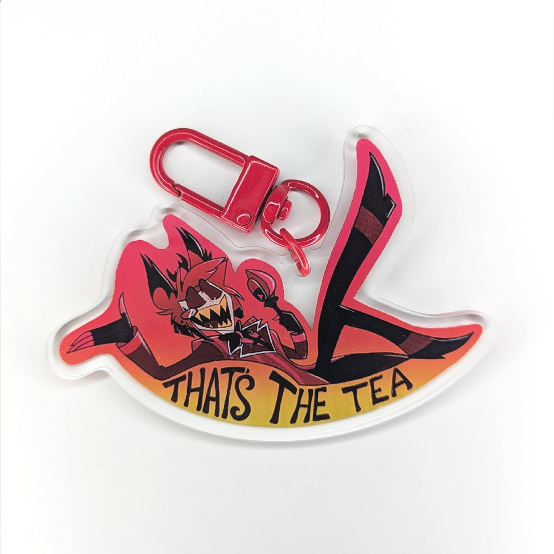 Alastor That's the Tea Keychain Hazbin Hotel Approx 3x2 Inches Acrylic ...
