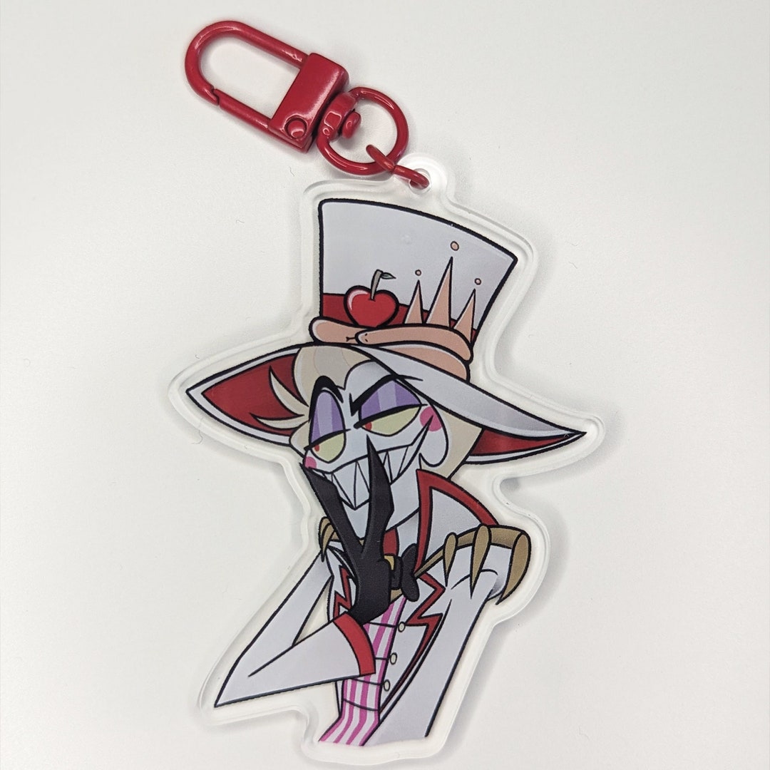Lucifer Keychain Hazbin Hotel Approx 3 Inches Tall Acrylic Keychain Red ...