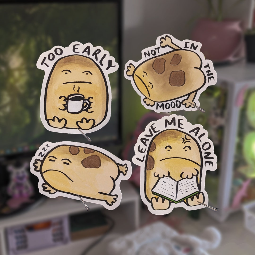 Angy Froggy Matte Stickers Rain Frog Grumpy Frog Stationary Bullet ...