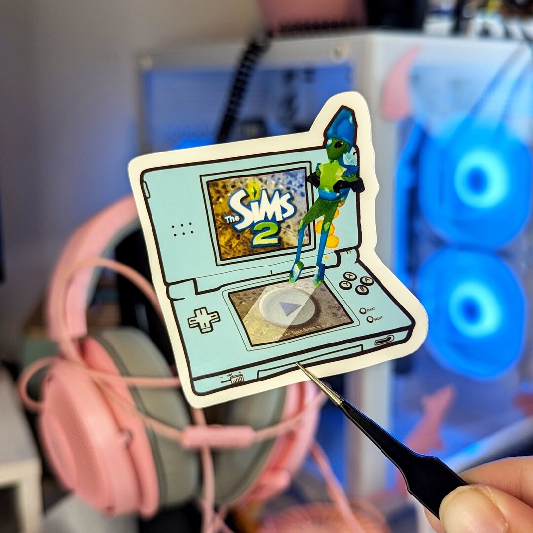 Nintendo DS Sims 2 Vinyl Sticker | Die Cut Handmade Holo Stars Sparkle ...