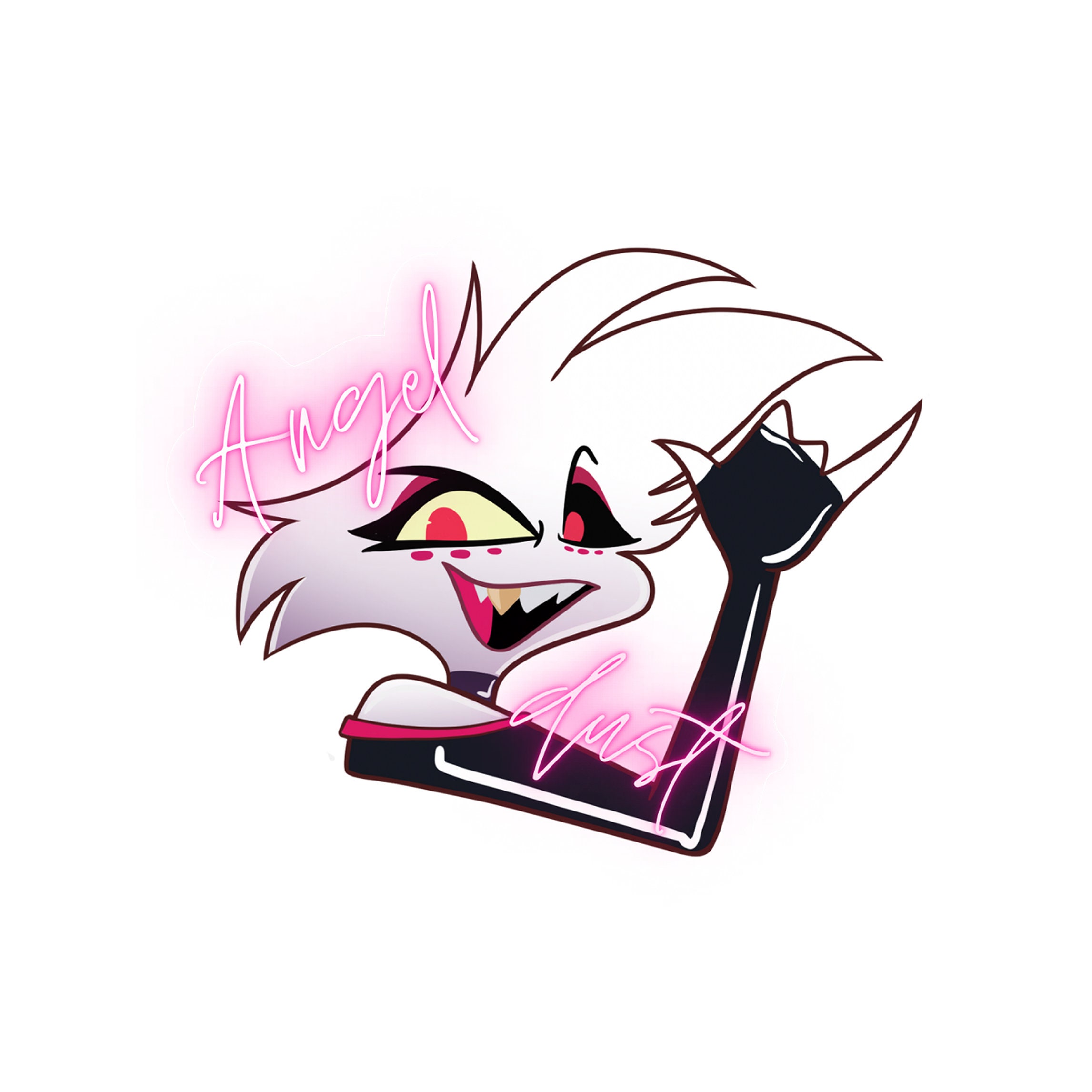 Angel & Husker Hazbin Hotel Handmade Stickers Die Cut Sparkle Laminate ...