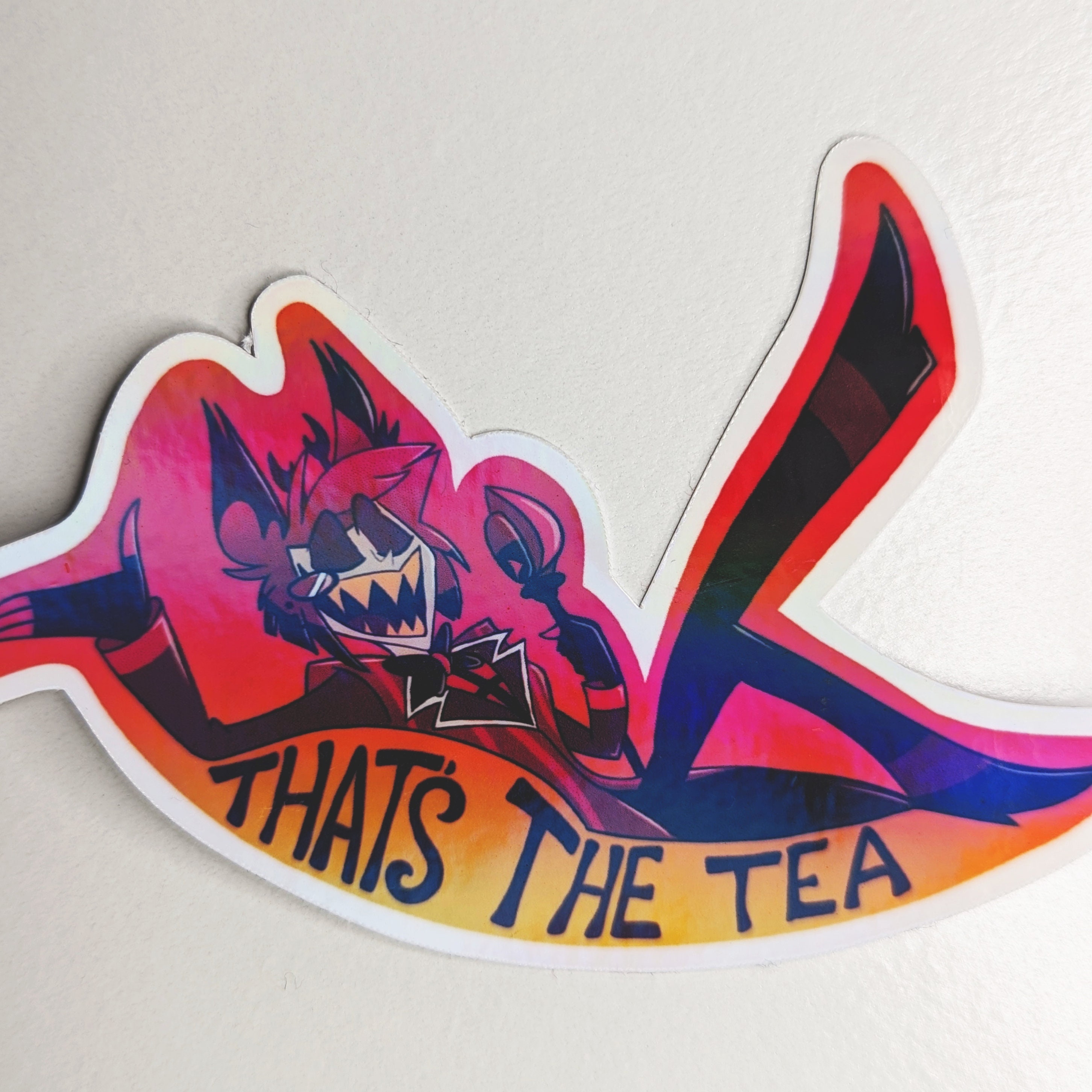 Alastor Hazbin Hotel Handmade Stickers Die Cut Sparkle Vinyl Stickers ...