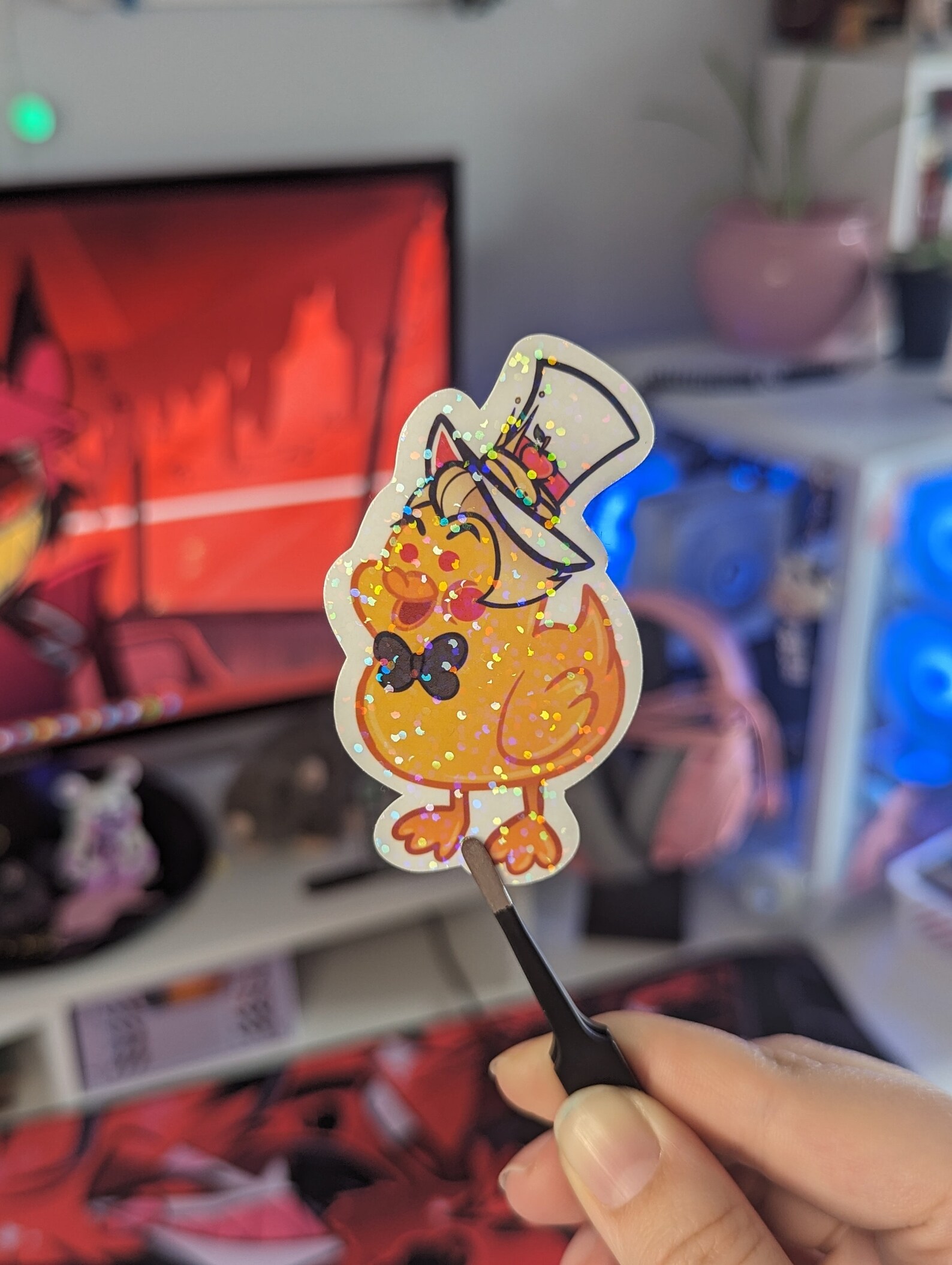 Lucifer Hazbin Hotel Handmade Stickers Die Cut Sparkle Laminate ...