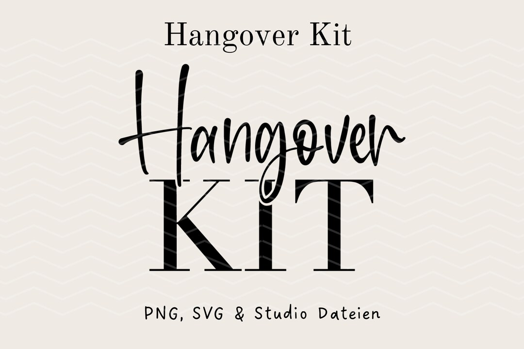 Hangover Kit SVG PNG und Silhouette Studio Datei - Etsy.de