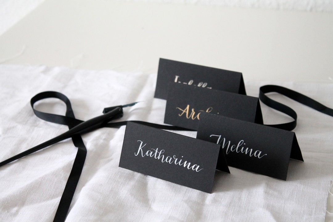 Handwritten Place Cards | Name Cards | Wedding Decoration | Table Cards ...