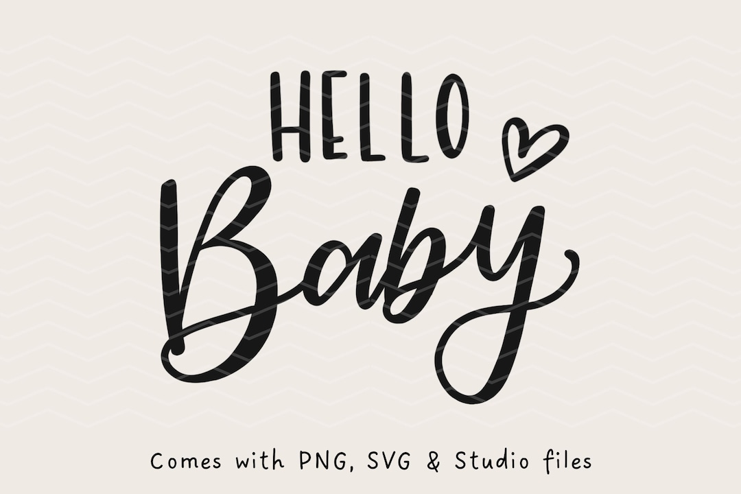 Hello Baby Clipart SVG and PNG File for Download - Etsy UK
