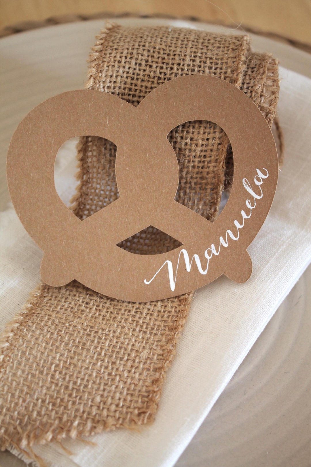 Pretzel Place Cards With Individual Lettering - Etsy