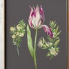 Botanical Wall Art Print Set of 3, Matching Flower Posters, Green ...