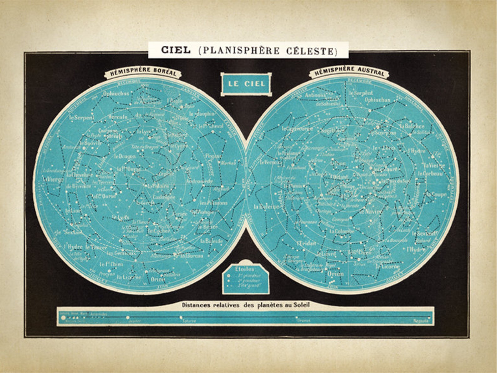 STARS MAP Poster, Sky Stars Art Print, Astronomy Print, Sky Chart ...