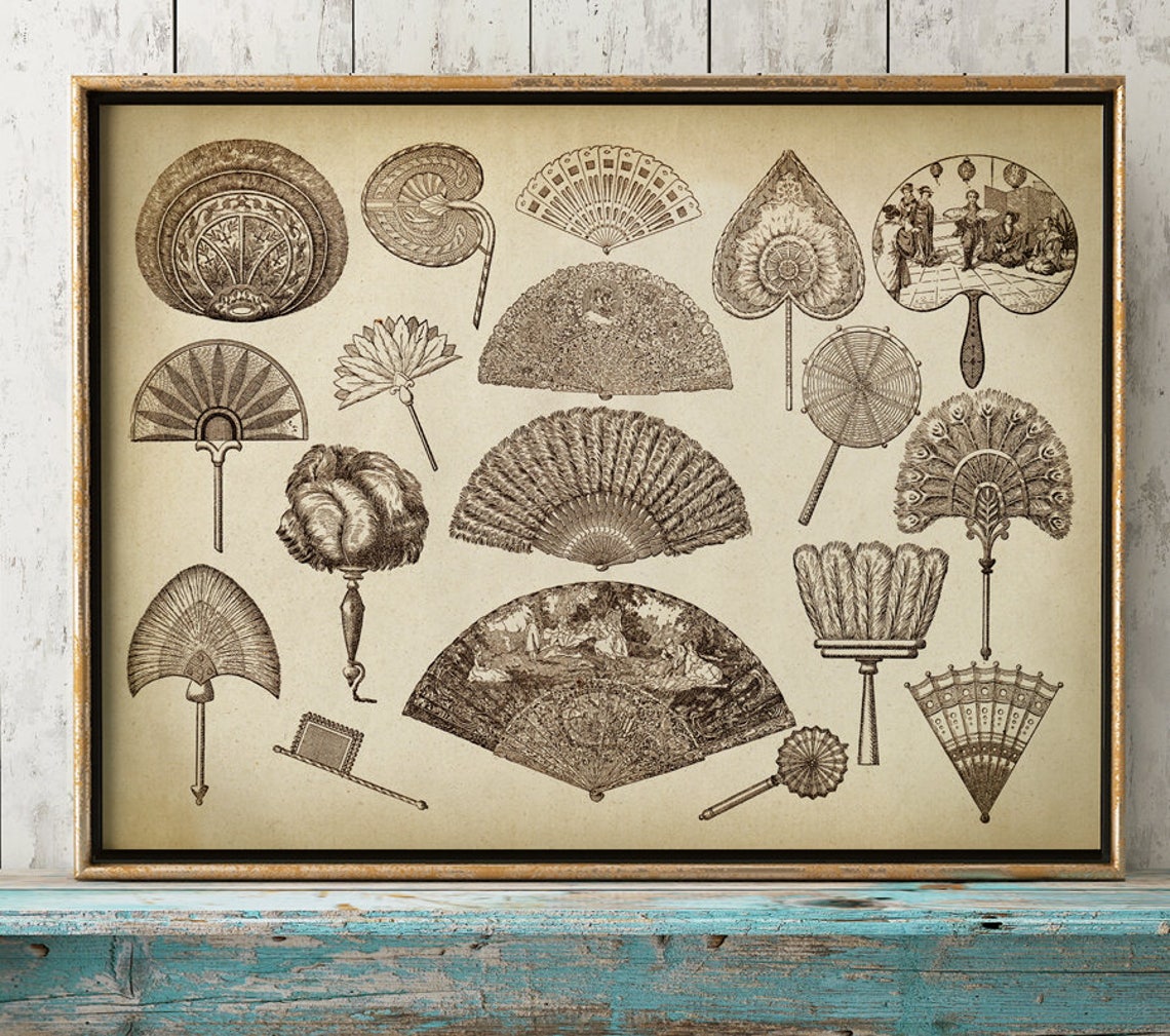 FAN Print Fan Art Poster on Black Fan Poster Fan Wall Art - Etsy