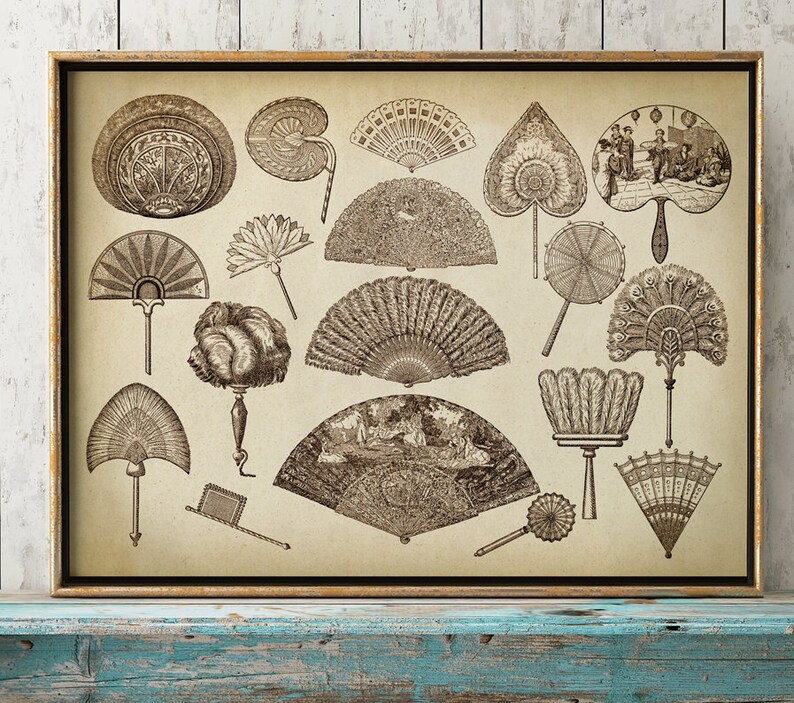 FAN Print Fan Art Poster on Black Fan Poster Fan Wall Art - Etsy