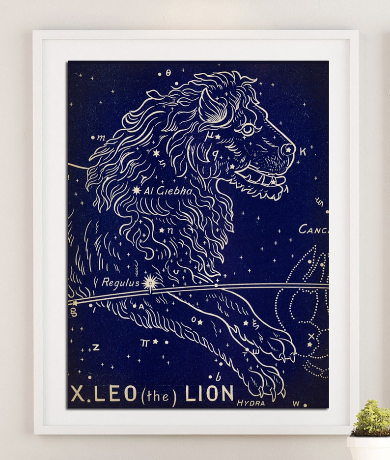 Star Map Astronomy Print Leo Constellation Stars Chart Star - Etsy