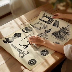 Dressmaker Print, Tools Poster, Women's Clothes Creation, Tailor ...