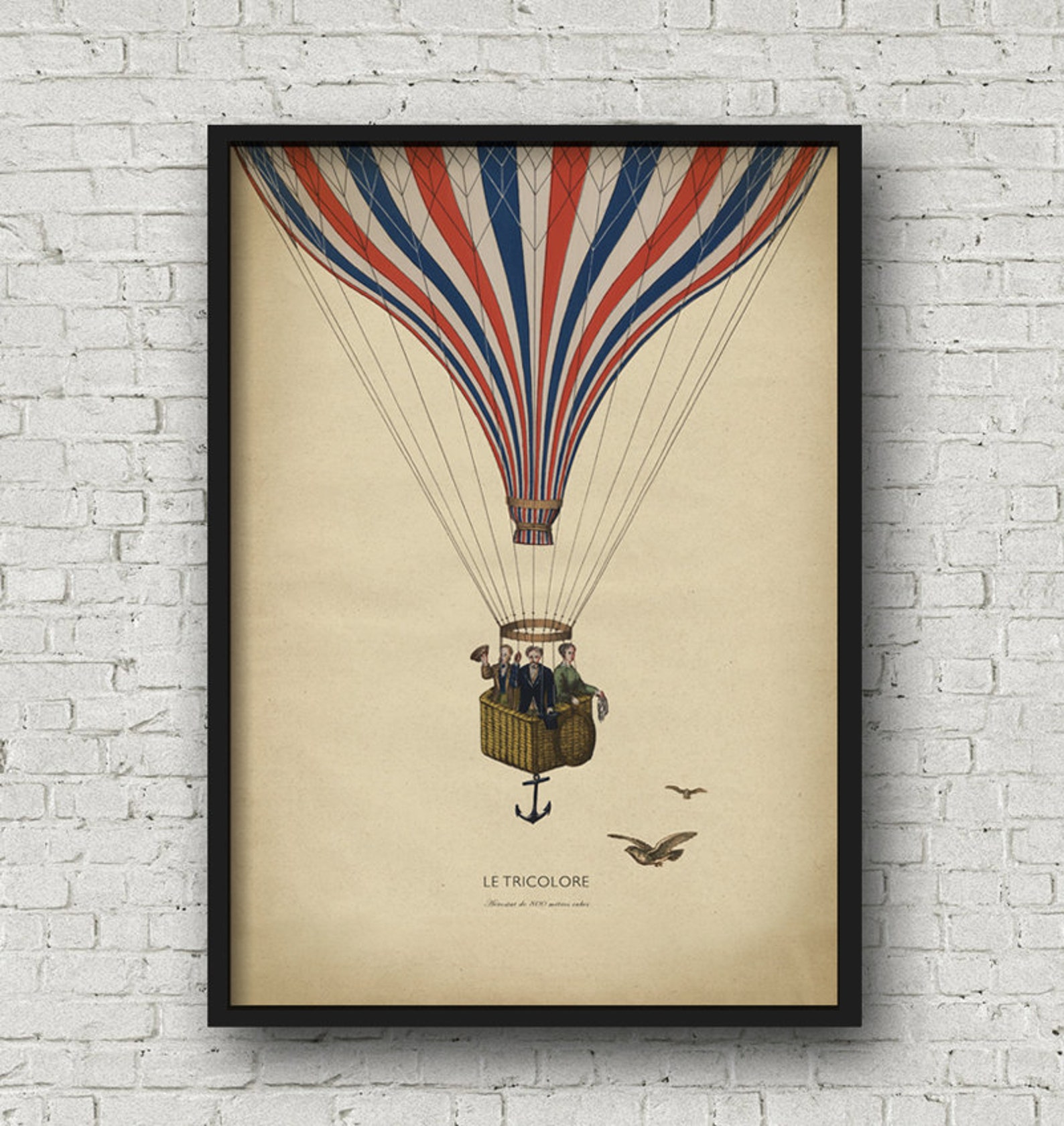 Hot Air Balloon Poster Art Print Balloon Room Decor - Etsy