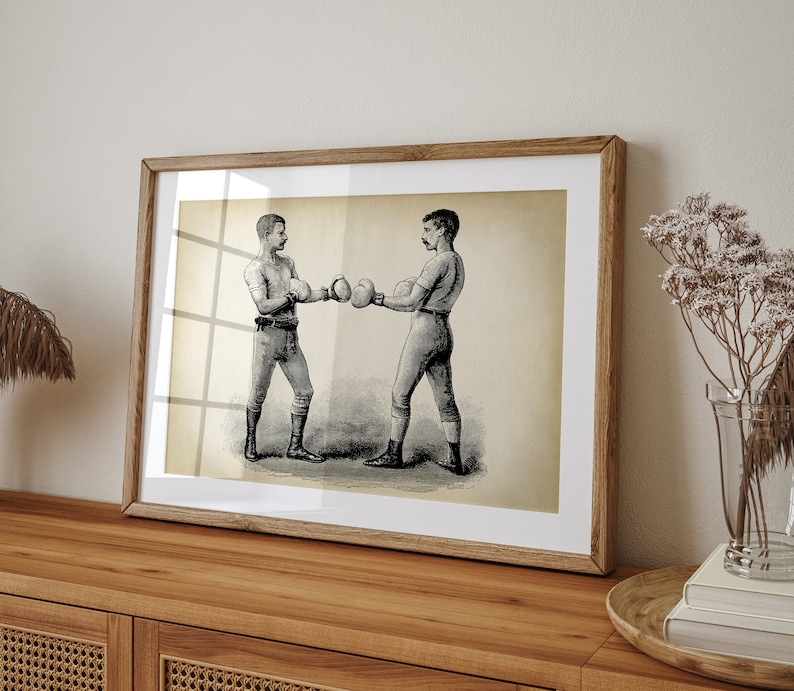 Boxing Poster Art Print Male Sport Wall Art Vintage Boxing - Etsy