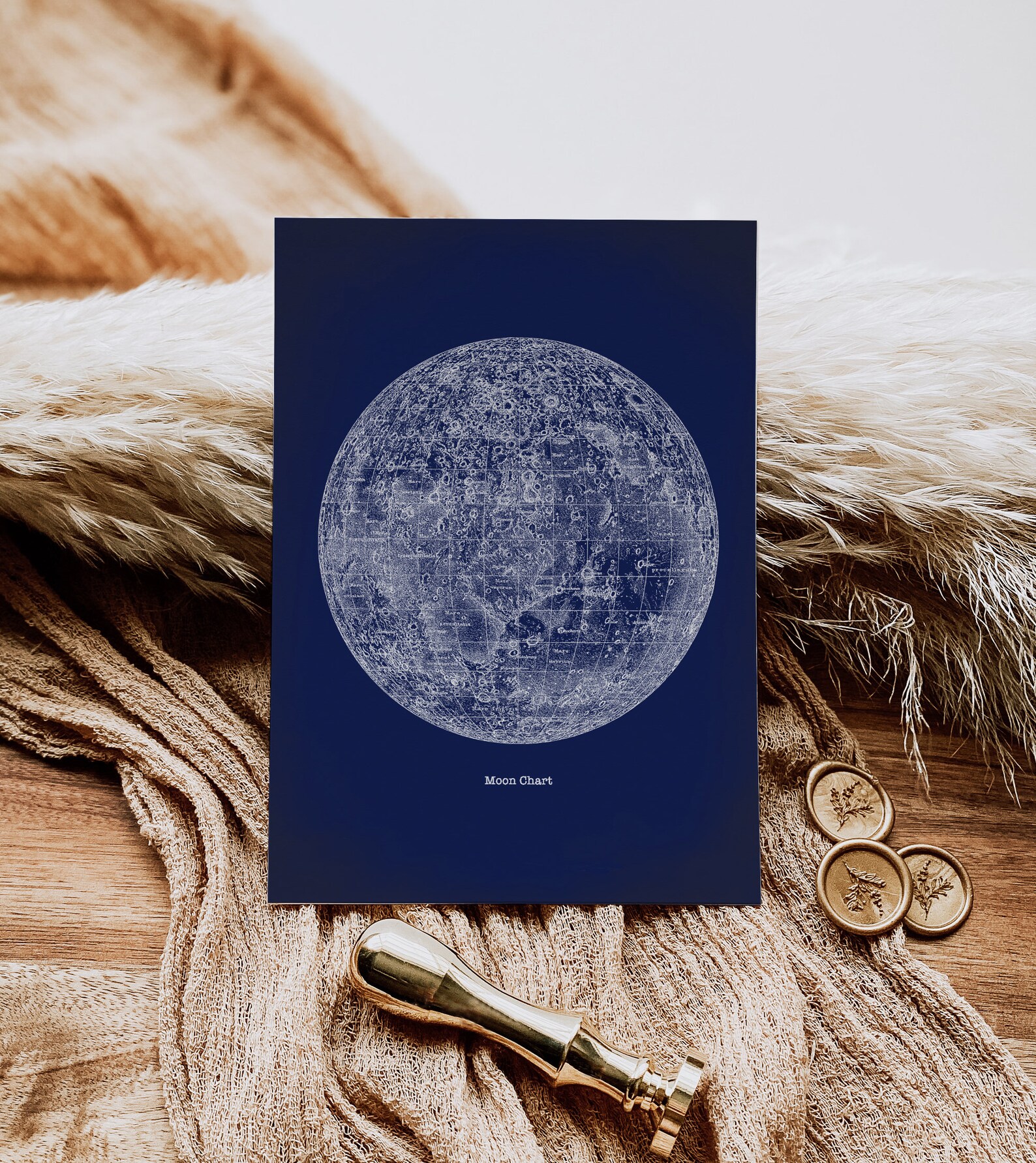 MOON CHART PRINT Moon Print Astronomy Room Decor Astronomy - Etsy
