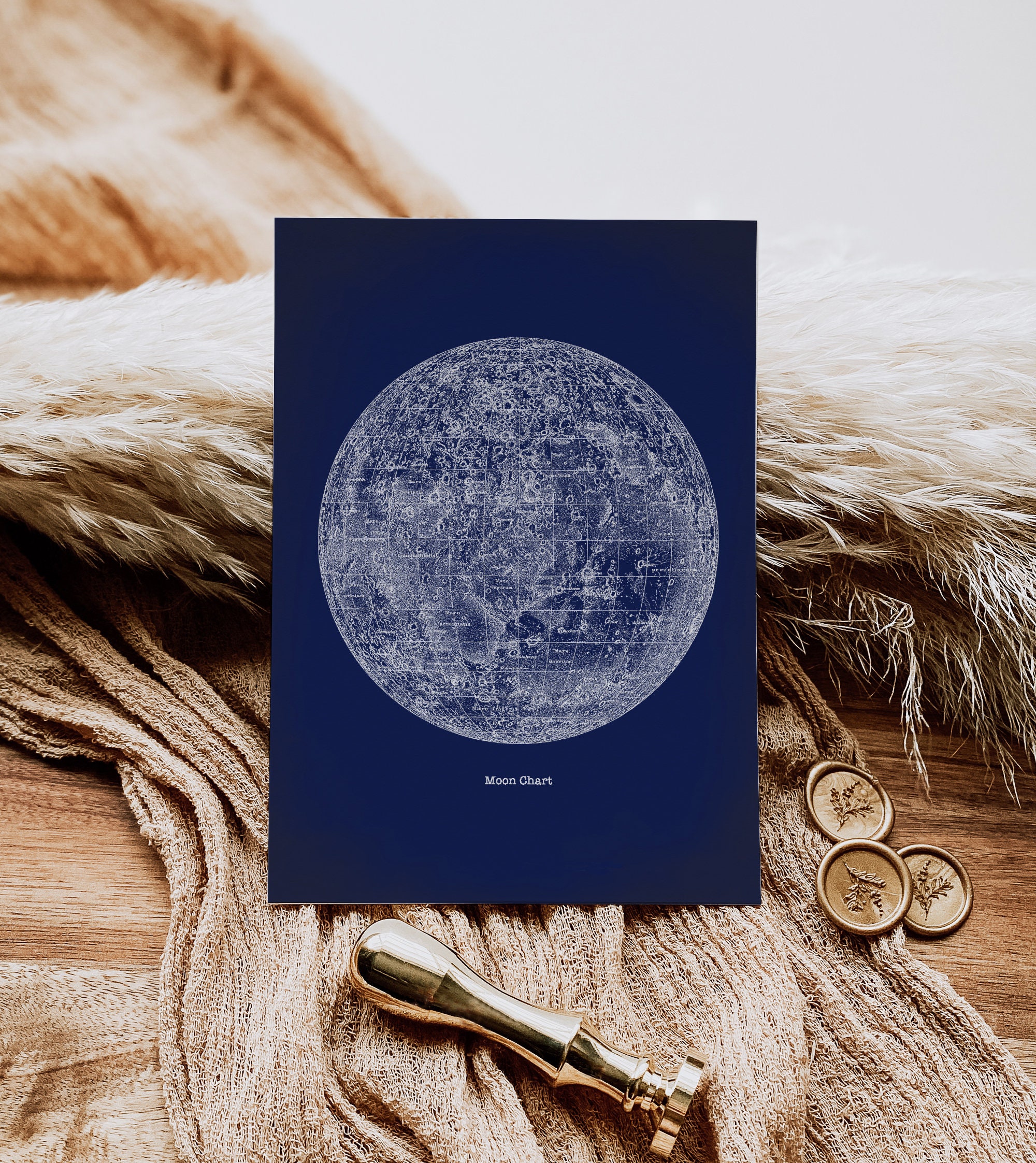 MOON CHART PRINT Moon Print Astronomy Room Decor Astronomy - Etsy