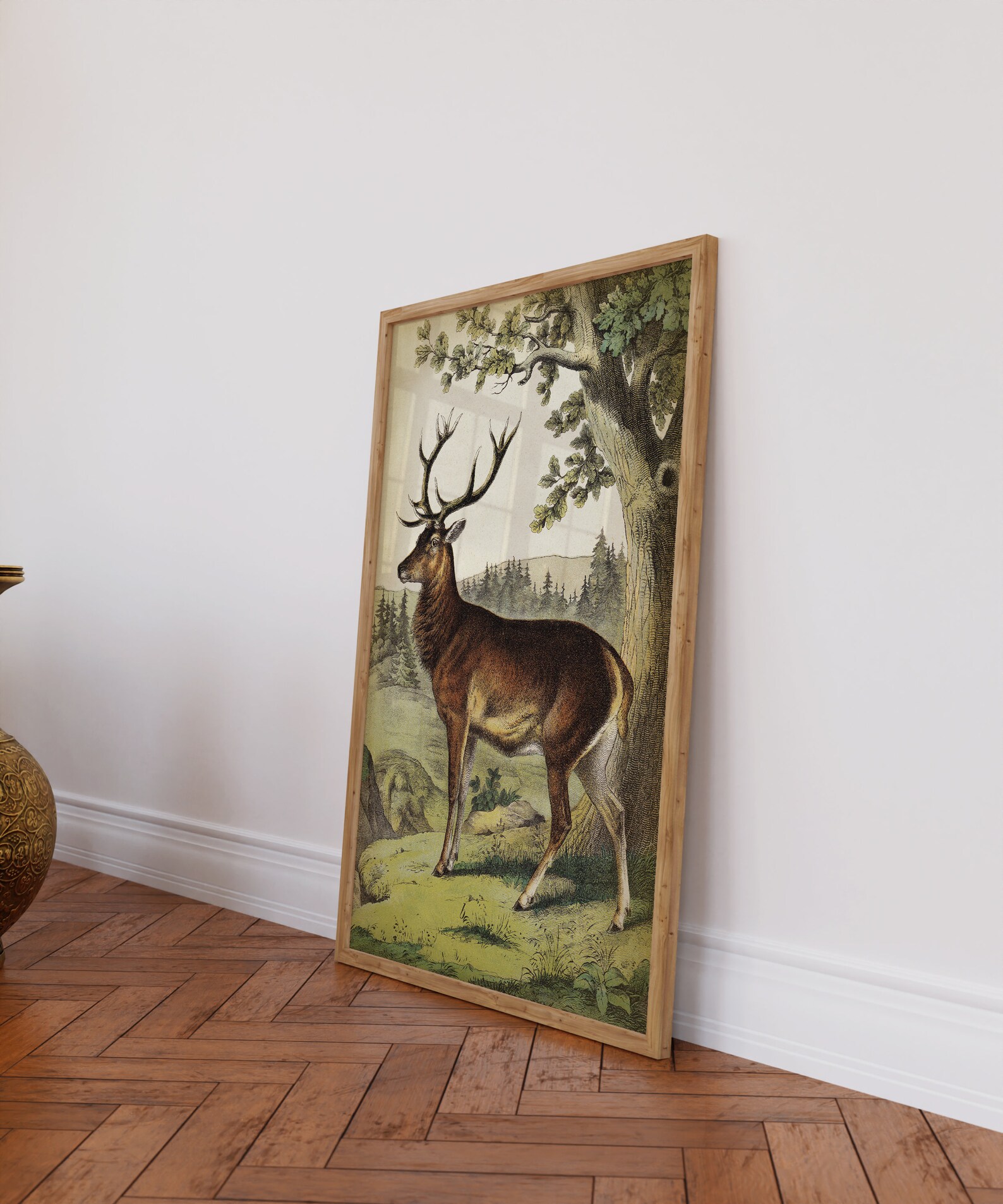 Deer Print Bucolic Deer Landscape Poster Animal Poster Deer - Etsy