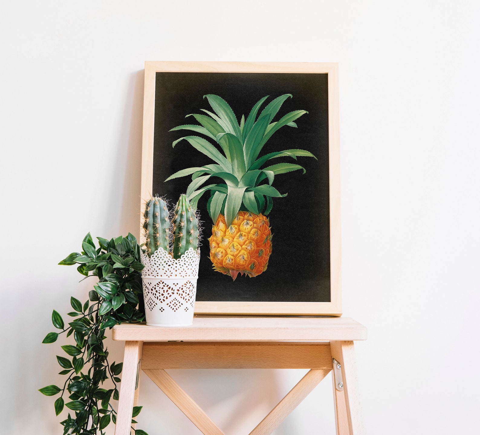 PINEAPPLE Botanical Poster Tropical Fruit Print Botanical - Etsy