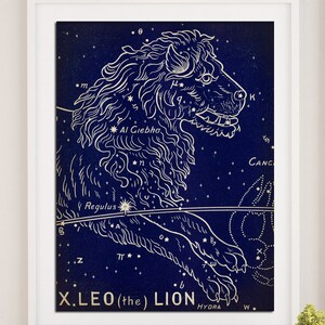 STAR MAP Poster SET of 5, Astronomy Poster, Zodiac Constellations Chart ...
