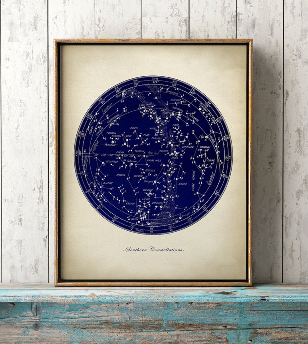 Southern CONSTELLATIONS Chart Print, Stars Chart, Star Print, Astronomy ...