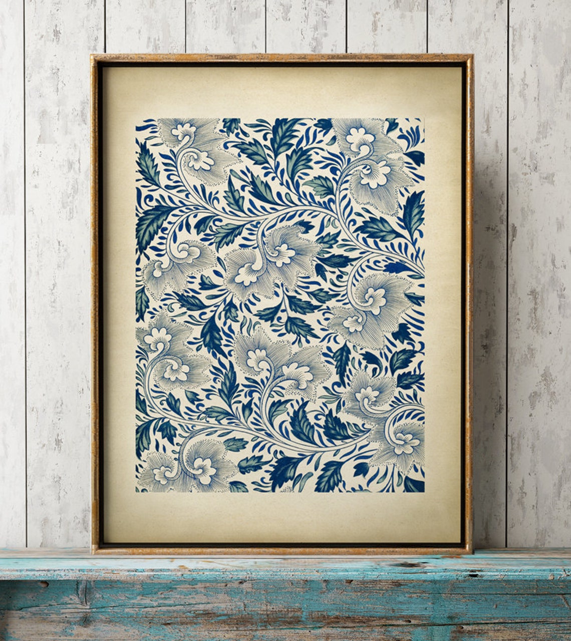 CHINESE GRAPHIC ART Print Set of 3 Prints Elegant Blue and | Etsy