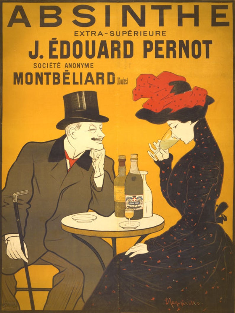 ABSINTHE Poster Art Nouveau Poster Absinthe Print Vintage - Etsy