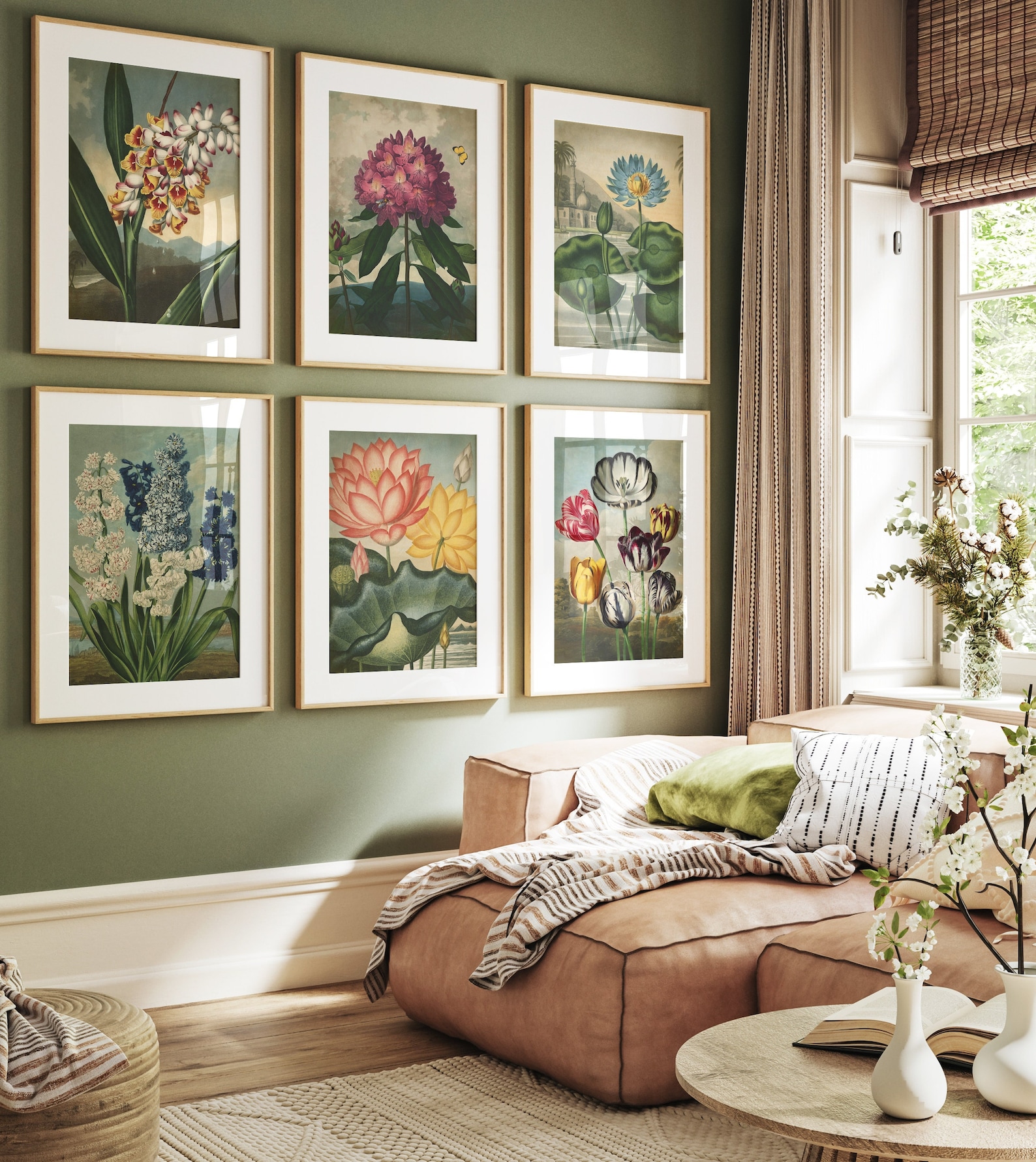 Botanical Print SET of 6 Art Prints Flower Posters Set - Etsy