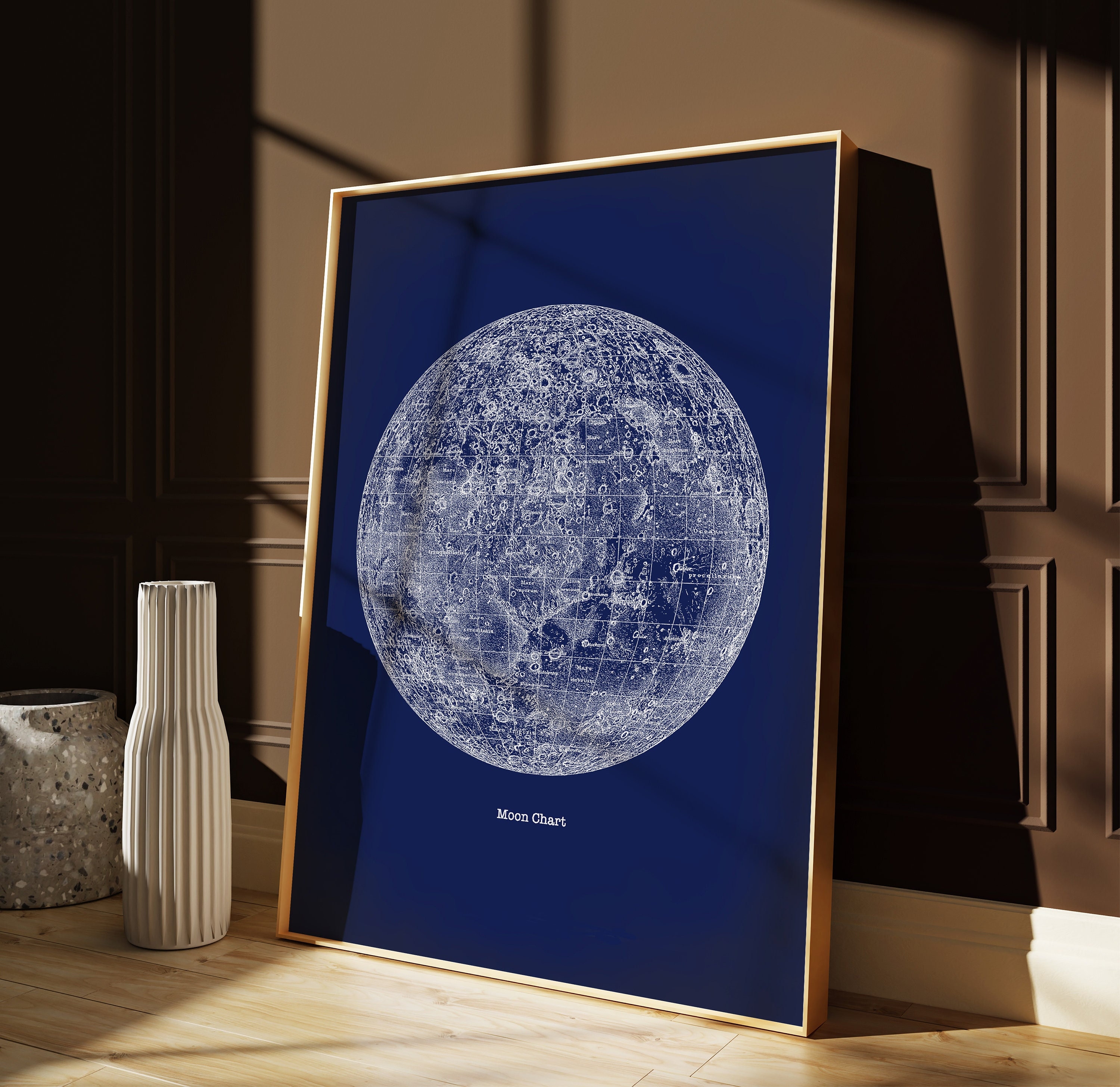 MOON CHART PRINT Moon Print Astronomy Room Decor Astronomy - Etsy