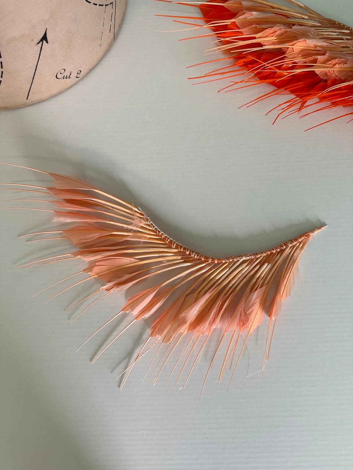Millinery Feather Mount Peach - Etsy