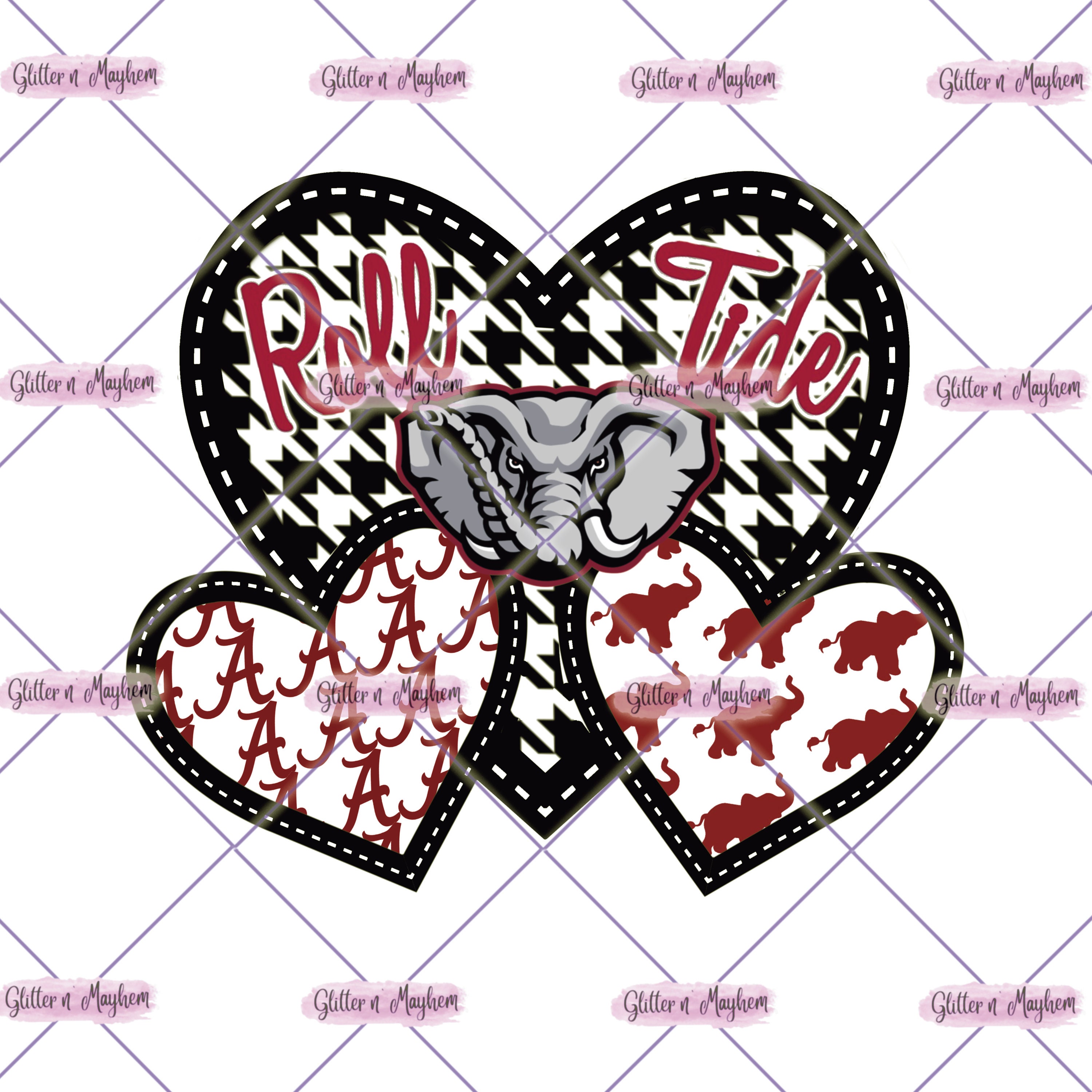 Roll Tide Heart PNG - Etsy