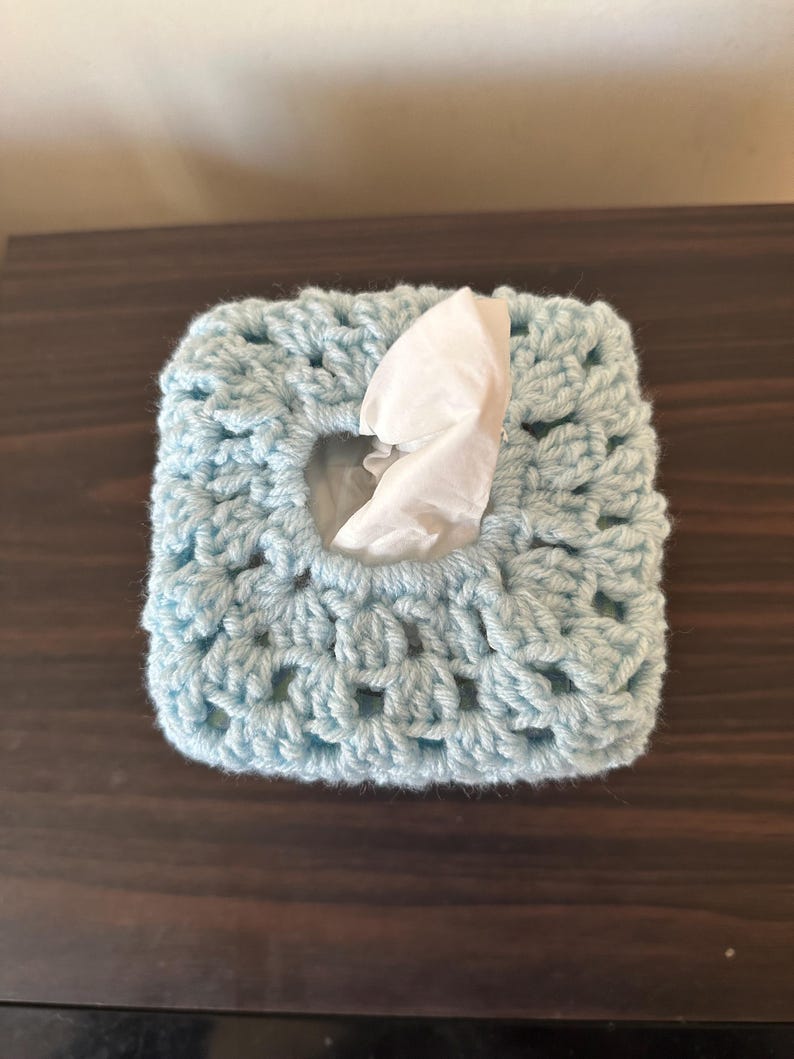 Blue Tissue Box Cover - Etsy