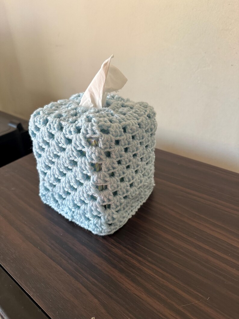 Blue Tissue Box Cover - Etsy