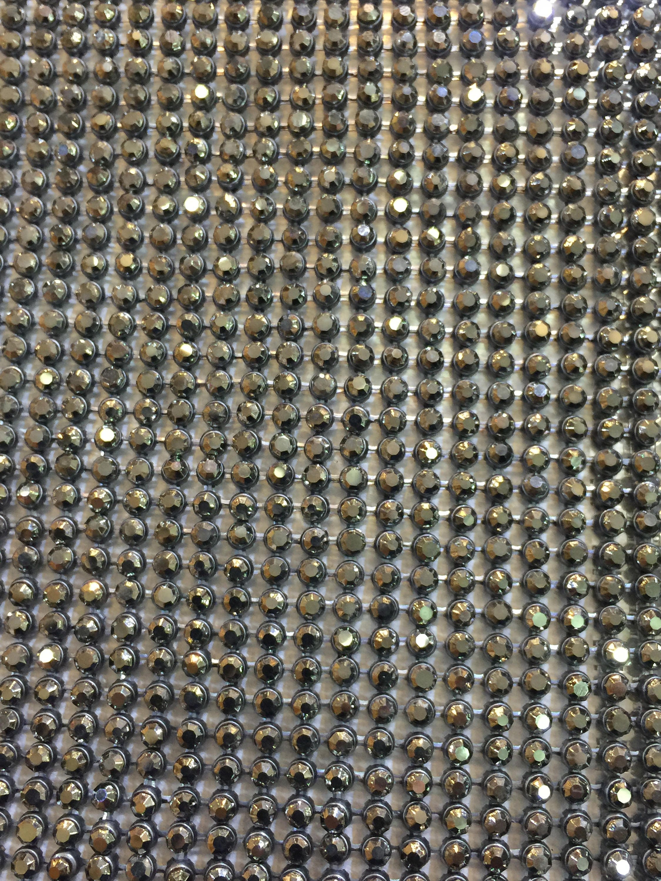 4mm Rhinestone Sheets / Rhinestone Fabric , 44 Inches Long and 16 ...