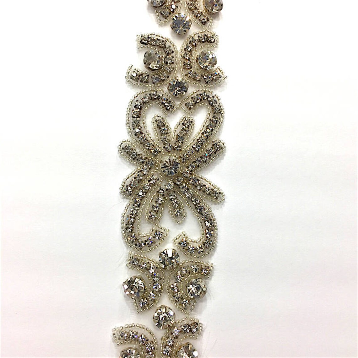 Crystal Beaded Rhinestone Trim Silver Perfect for Wedding - Etsy