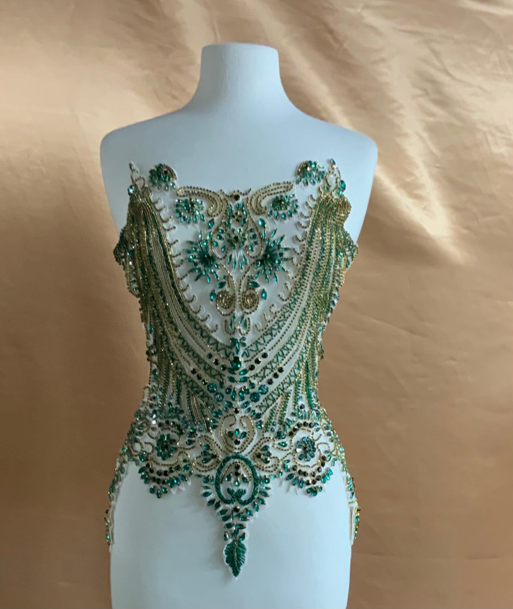 Designer Bodice Rhinestone Applique Beaded Weddingevening - Etsy