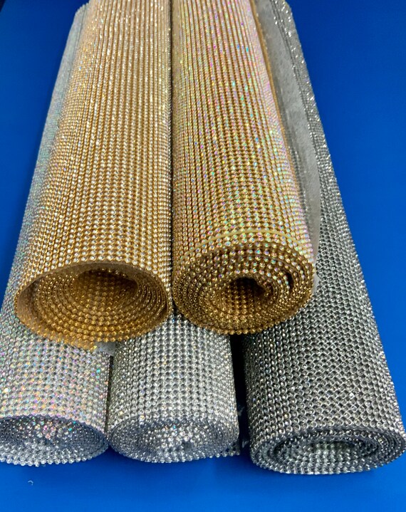 Rhinestone Sheets / Rhinestone Fabric 46inches Long and 15 | Etsy