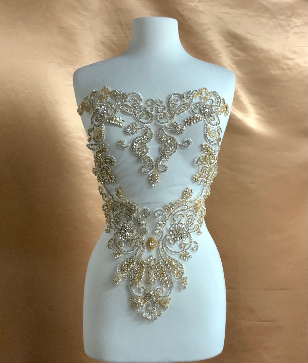Rhinestone Applique, Beaded Wedding,evening, Engagement,prom, Dress ...