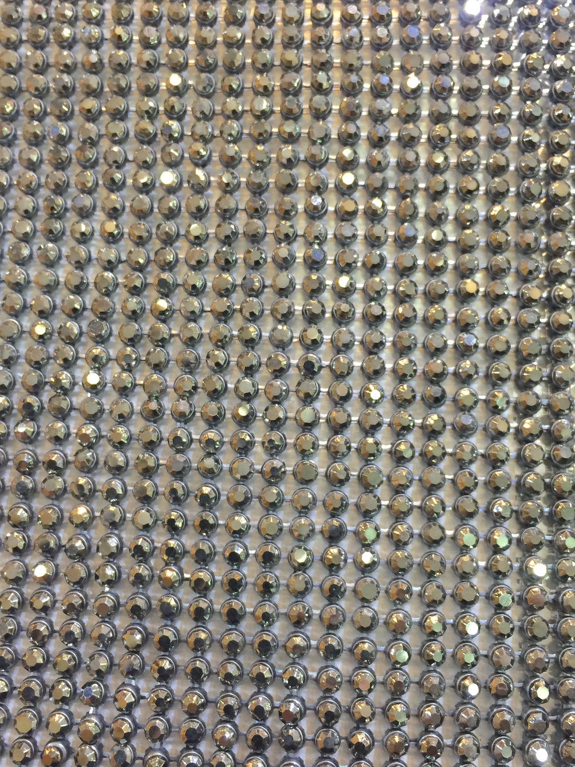 4mm Rhinestone Sheets / Rhinestone Fabric , 44 Inches Long and 16 ...